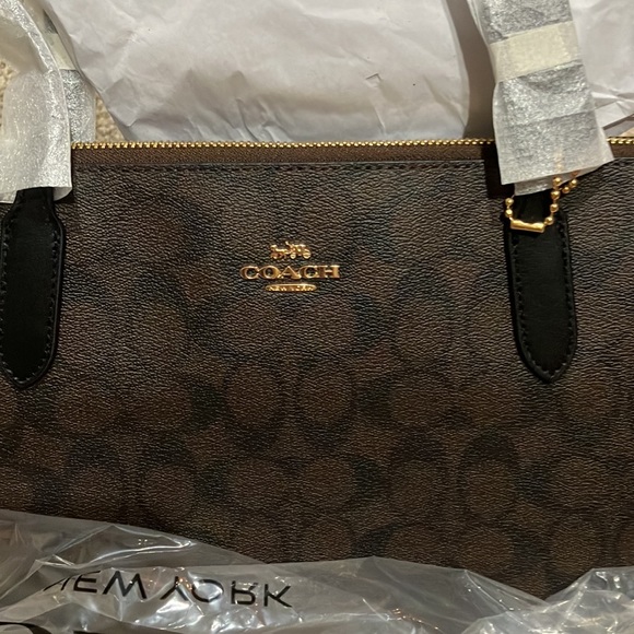 Coach | Bags | Coach Zip Top Tote In Signature Canvas 4455 | Poshmark